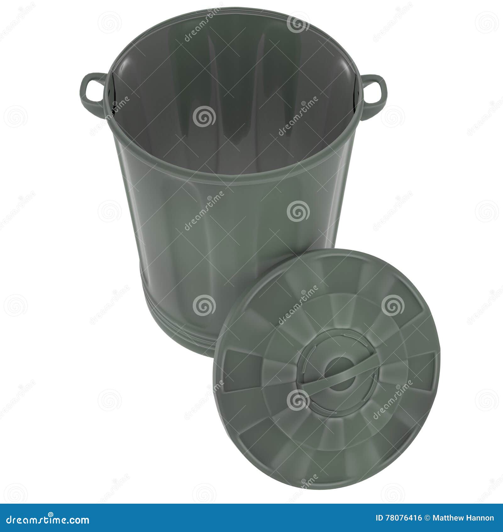 3D Rendered Plastic Garbage Can. Stock Illustration - Illustration of ...