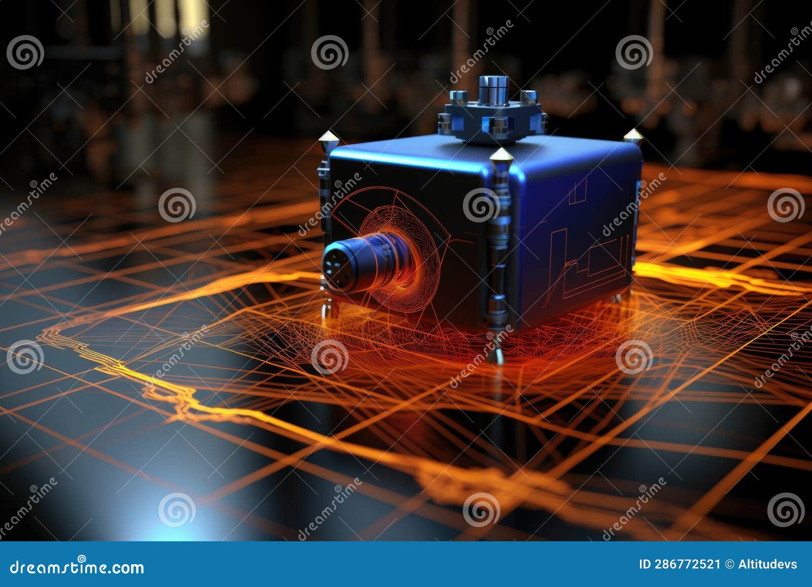 3d-rendered Quantum Radar Detection Concept Stock Illustration ...
