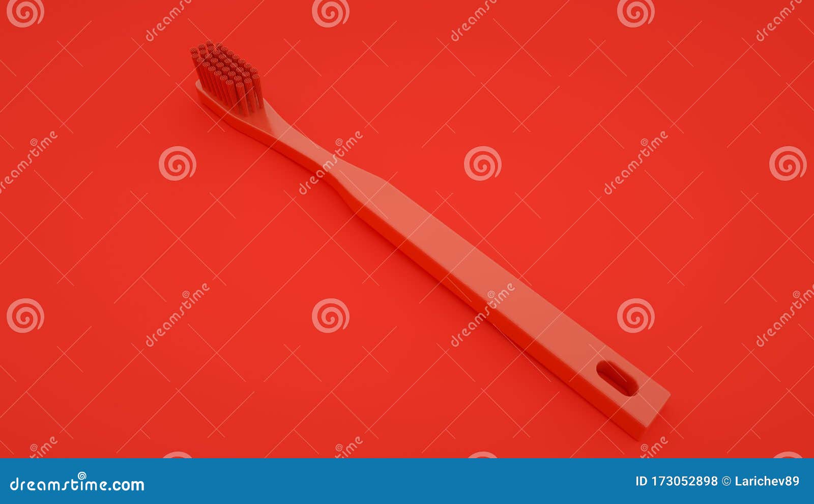 3d Rendered Red Toothbrush Isolated on a Red Background Stock ...