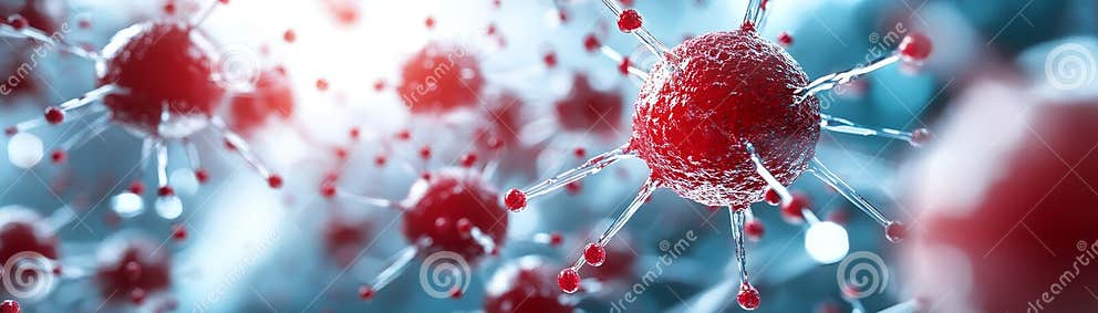 3d Rendered Red Virus Cell on White Background: a Visual Representation ...