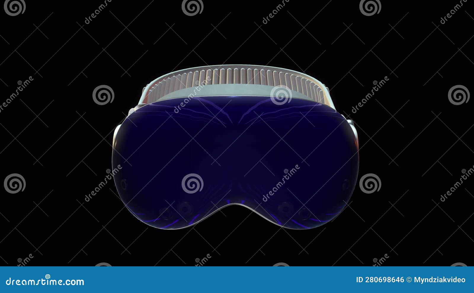 3D Rendered Representation of an AR Headset Compatible on Black ...