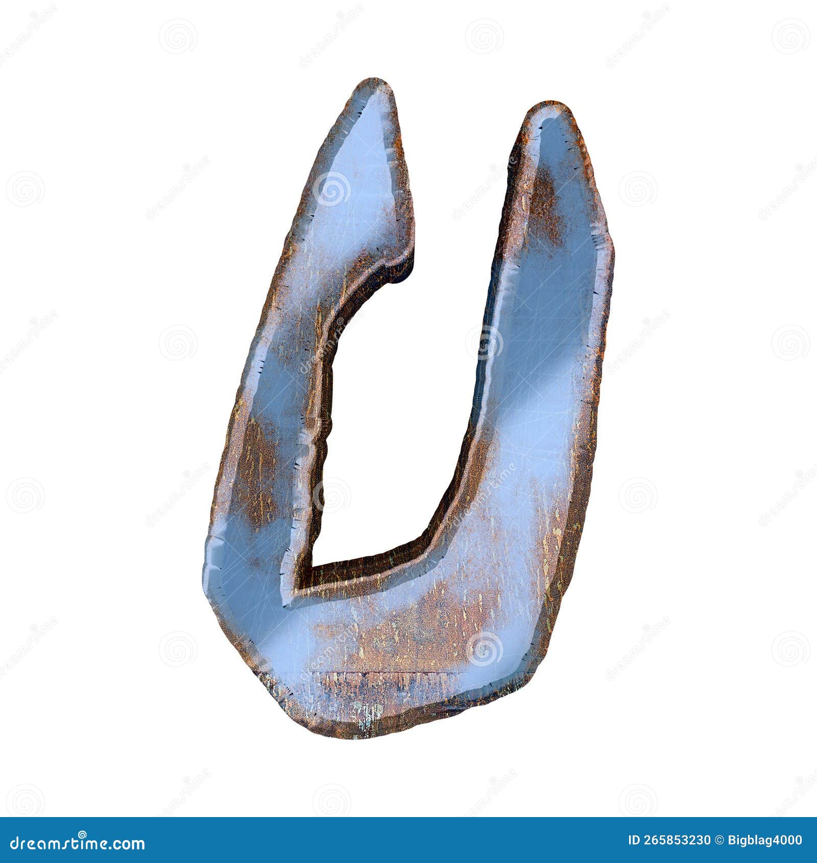 3D Rendered Rusty Letter.Metallic Custom Font. Stock Photo - Image of ...