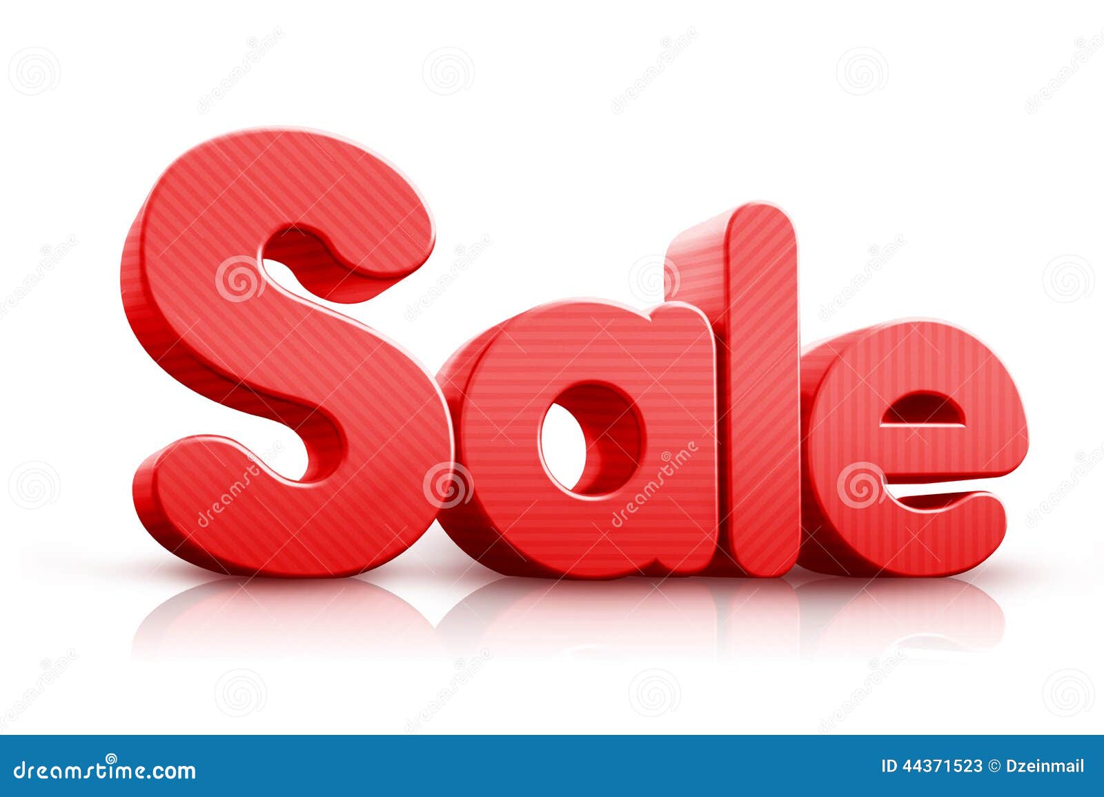 3D Rendered Sale Word in Red Color Stock Illustration - Illustration of ...