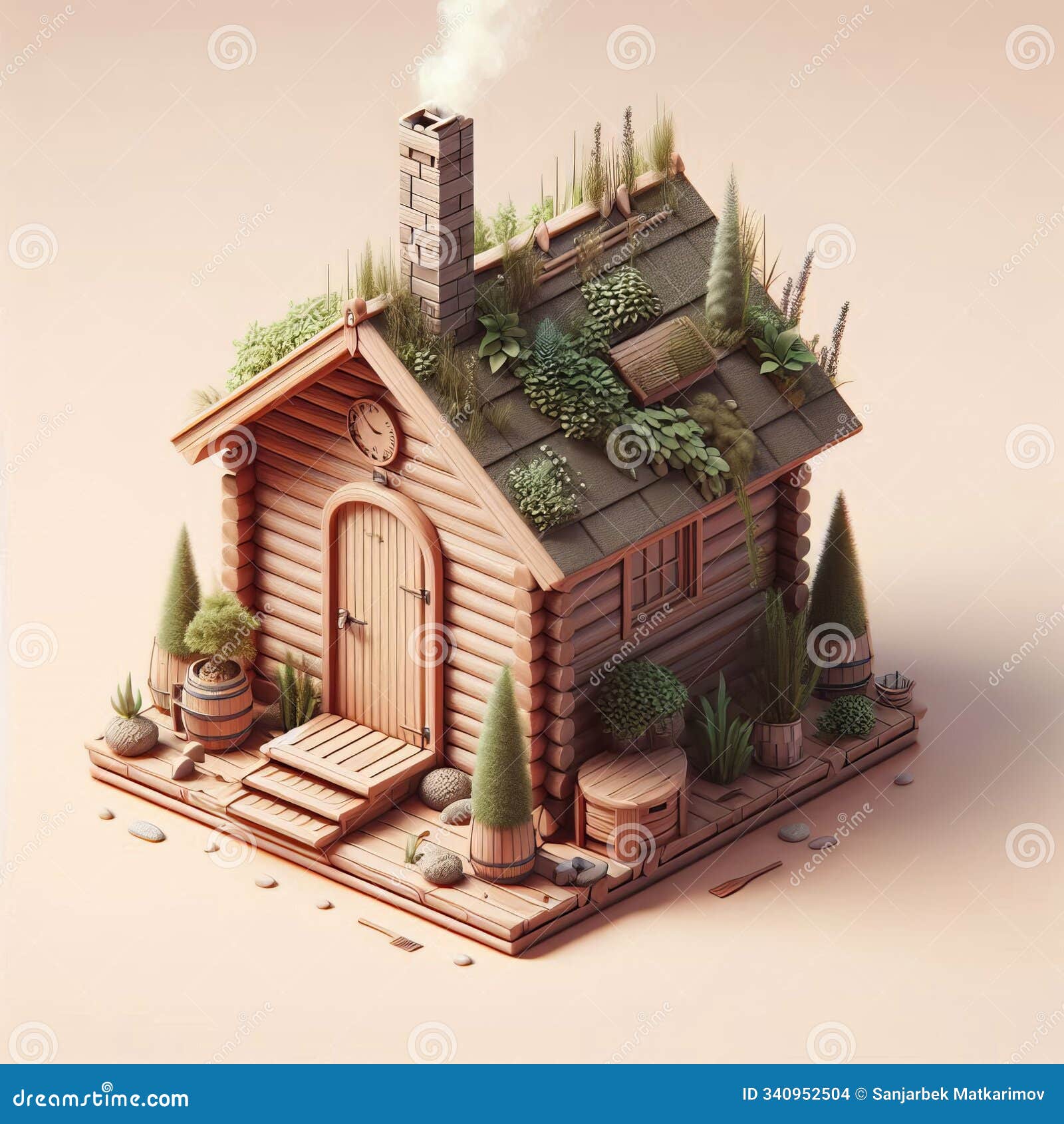 D Rendered Sauna Create a D Model of the Sauna and Render it in Stock ...