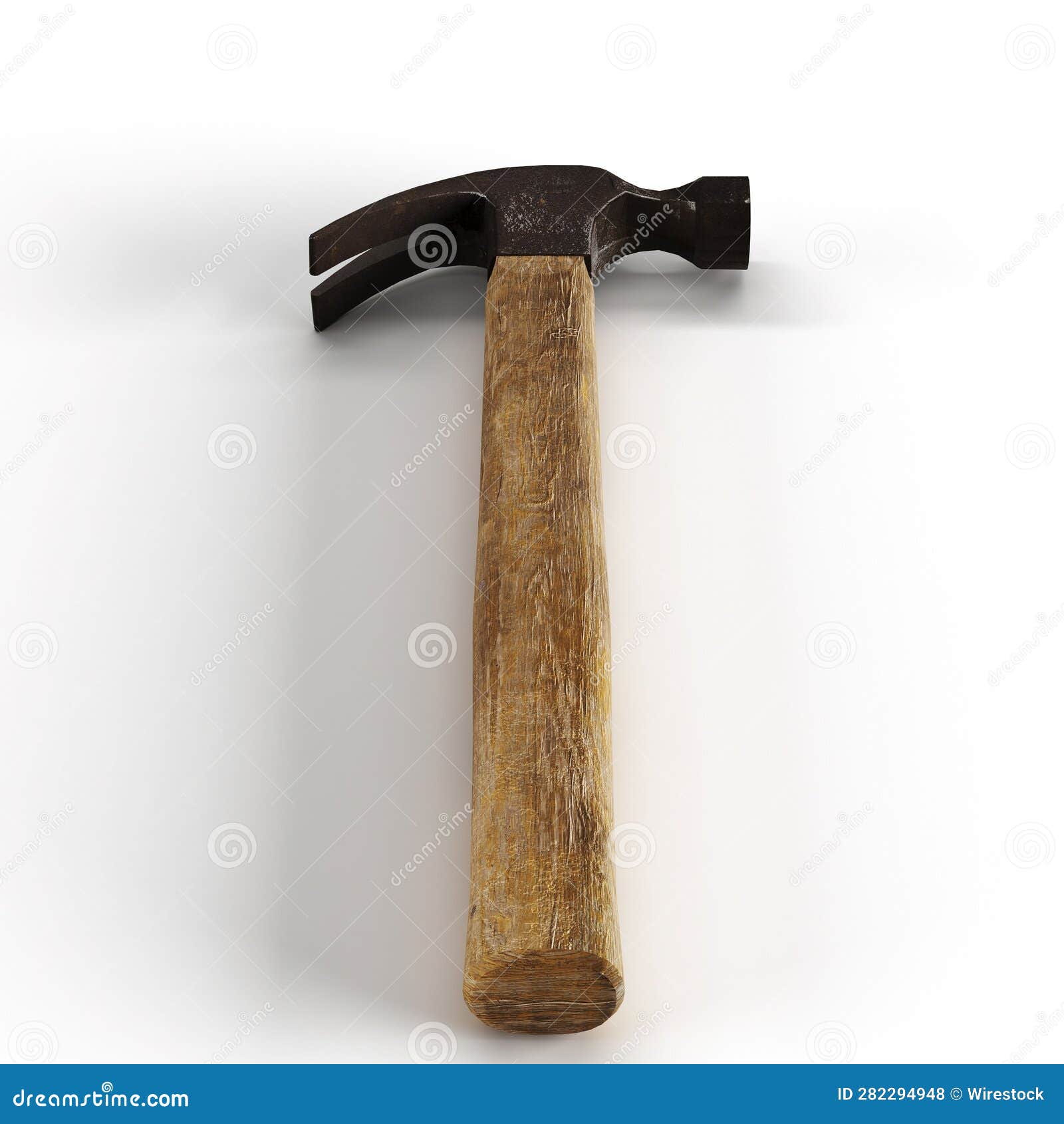3D Rendered Scale Model of a Hammer Stock Illustration - Illustration ...