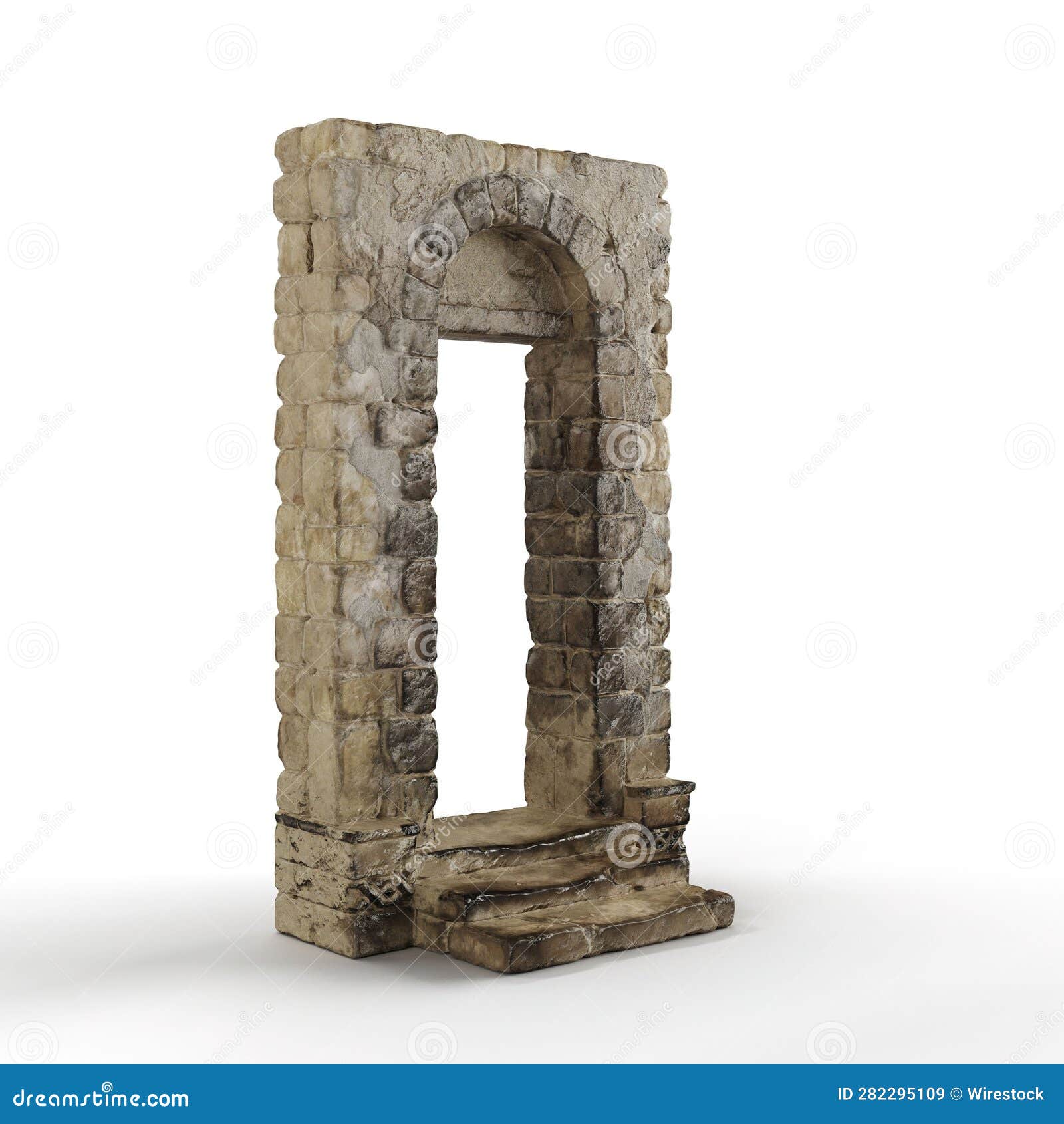 3D Rendered Scale Model of a Realistic and Classic, Stone Archway Stock ...