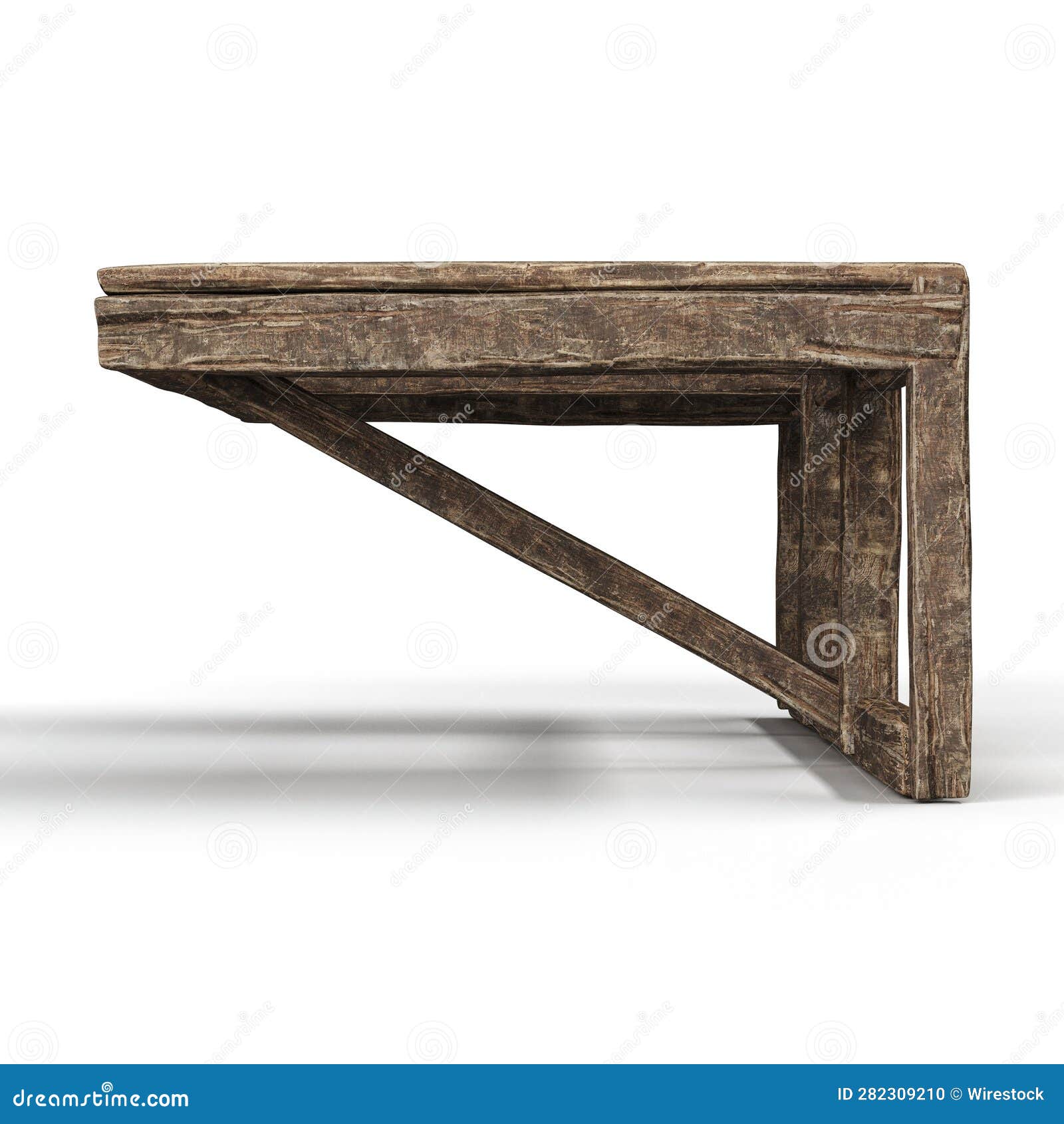 3D Rendered Scale Model of a Simple, Wooden Roof Stock Illustration ...