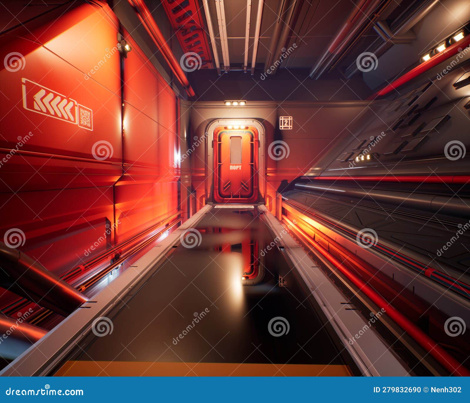 Inside Of Spaceship In Hostile Planet Royalty-Free Stock Image ...