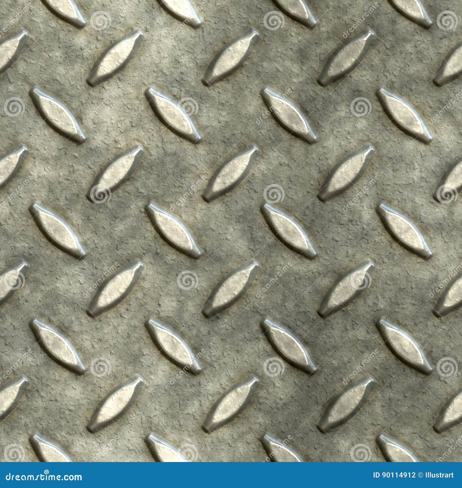 3d Rendered Seamless Metal Background Stock Illustration - Illustration ...