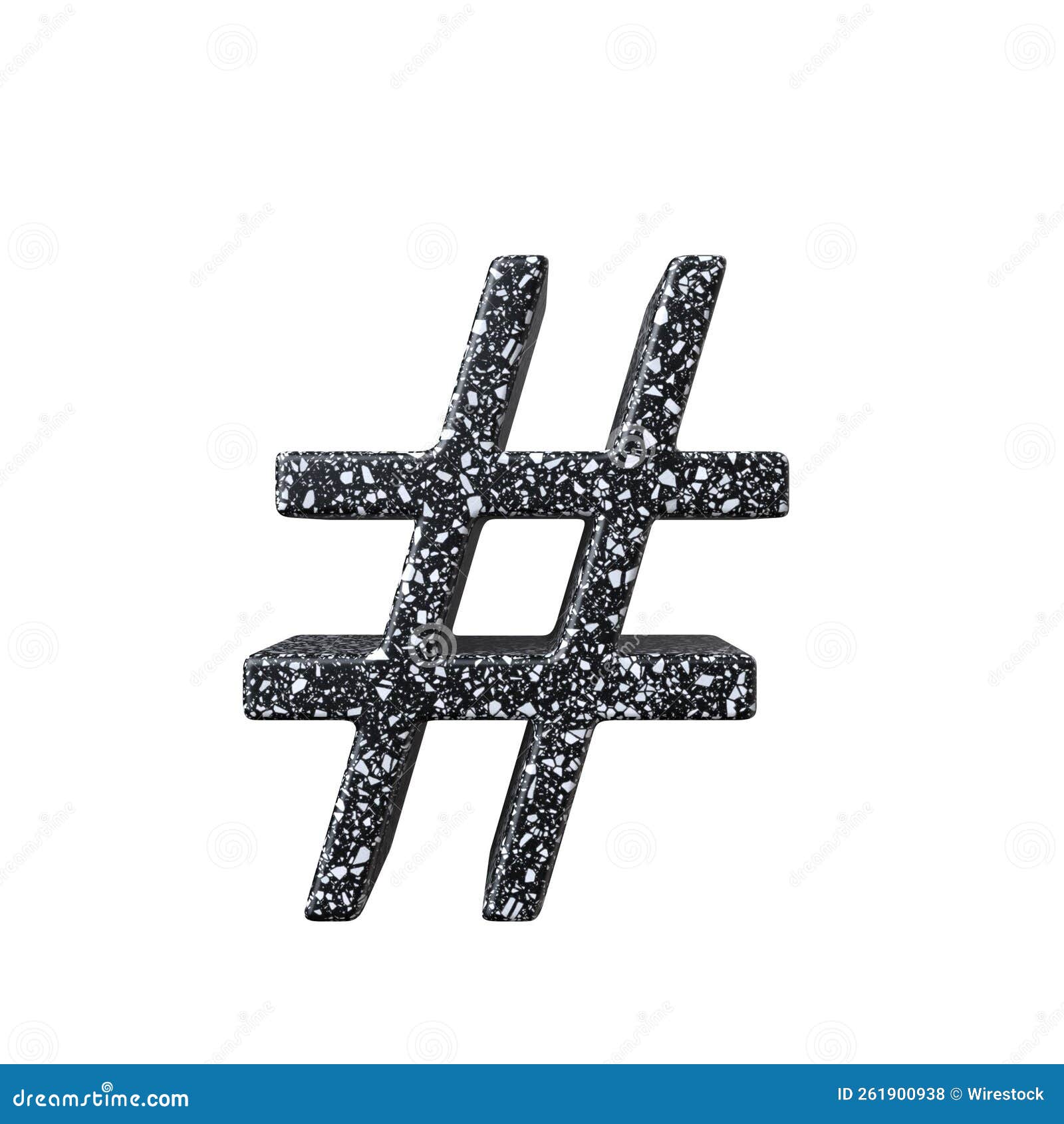 3D Rendered Sharp Mark of Granite Material Isolated on the White ...