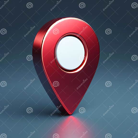 3d Rendered Shiny Red Map Pin Icon with Glowing Edge Effect on Smooth ... 3d Rendered Shiny Red Map Pin Icon with Glowing Edge Effect on Smooth ...
