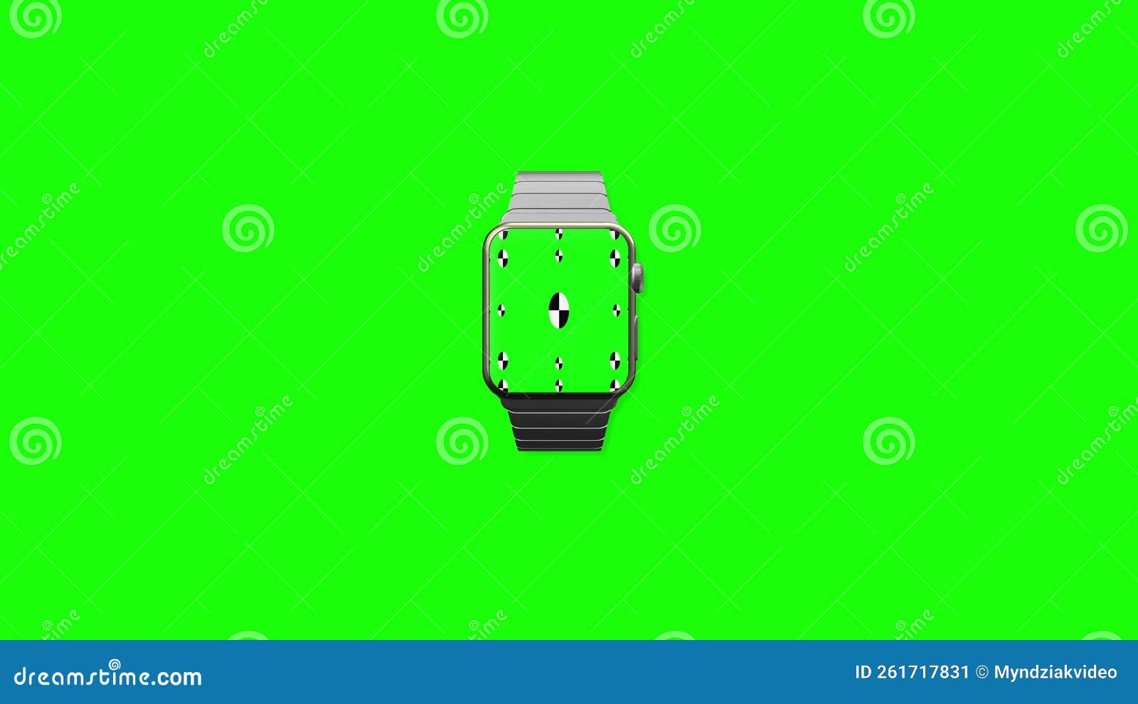 3D Rendered Smartwatch with Green Screen for Mockup. Animation for ...