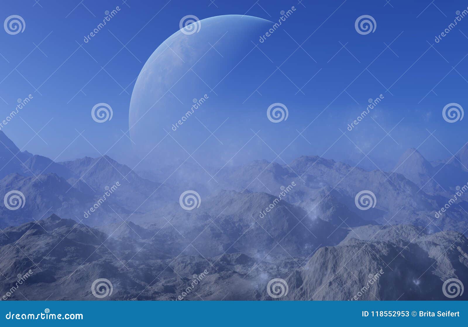 3d Rendered Space Art: Alien Planet Stock Illustration - Illustration ...