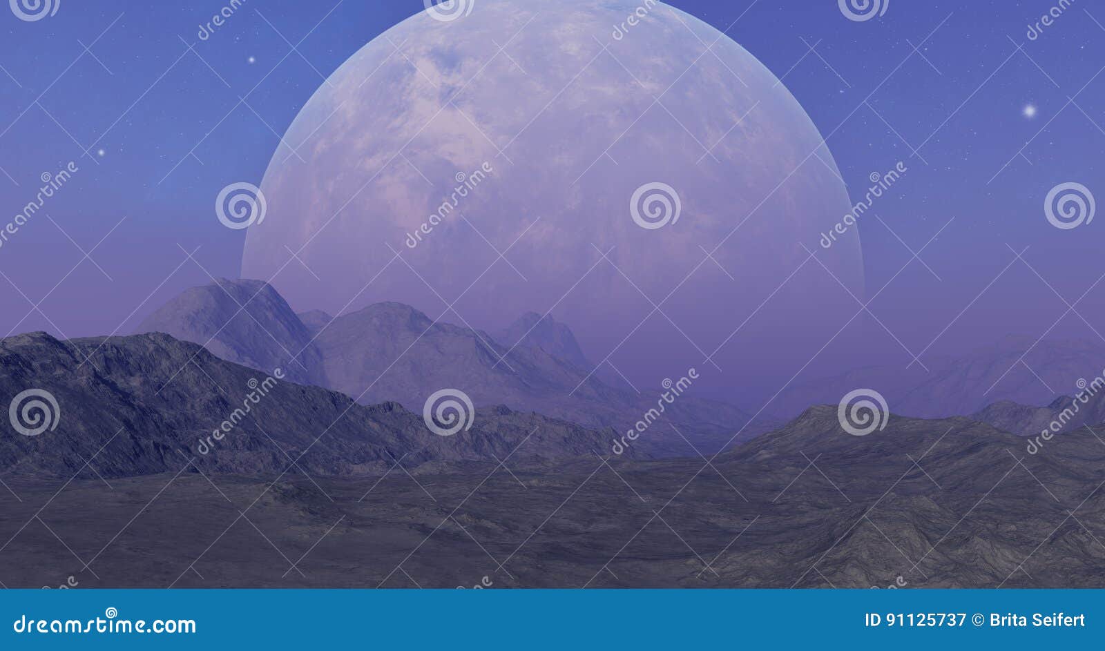 3d Rendered Space Art: Alien Planet Stock Illustration - Illustration ...
