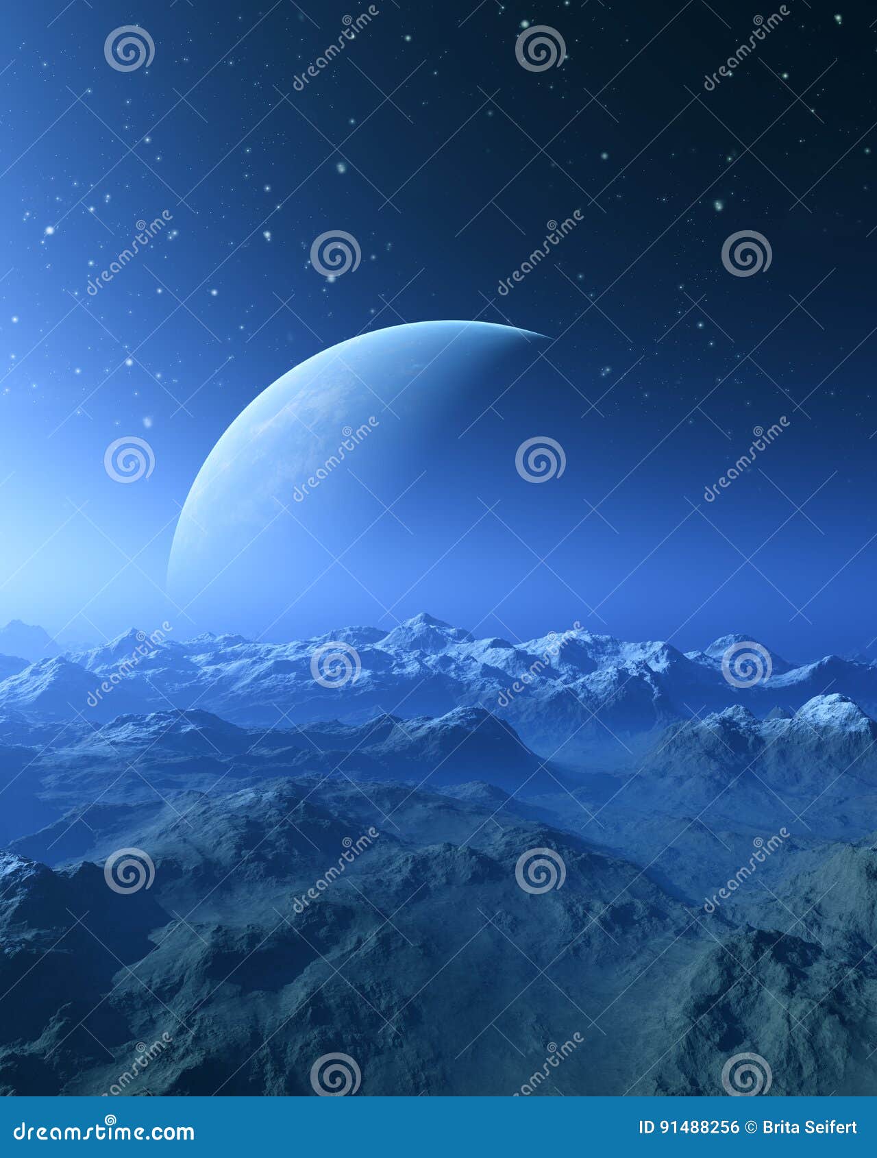 3d Rendered Space Art: Alien Planet Stock Illustration - Illustration ...