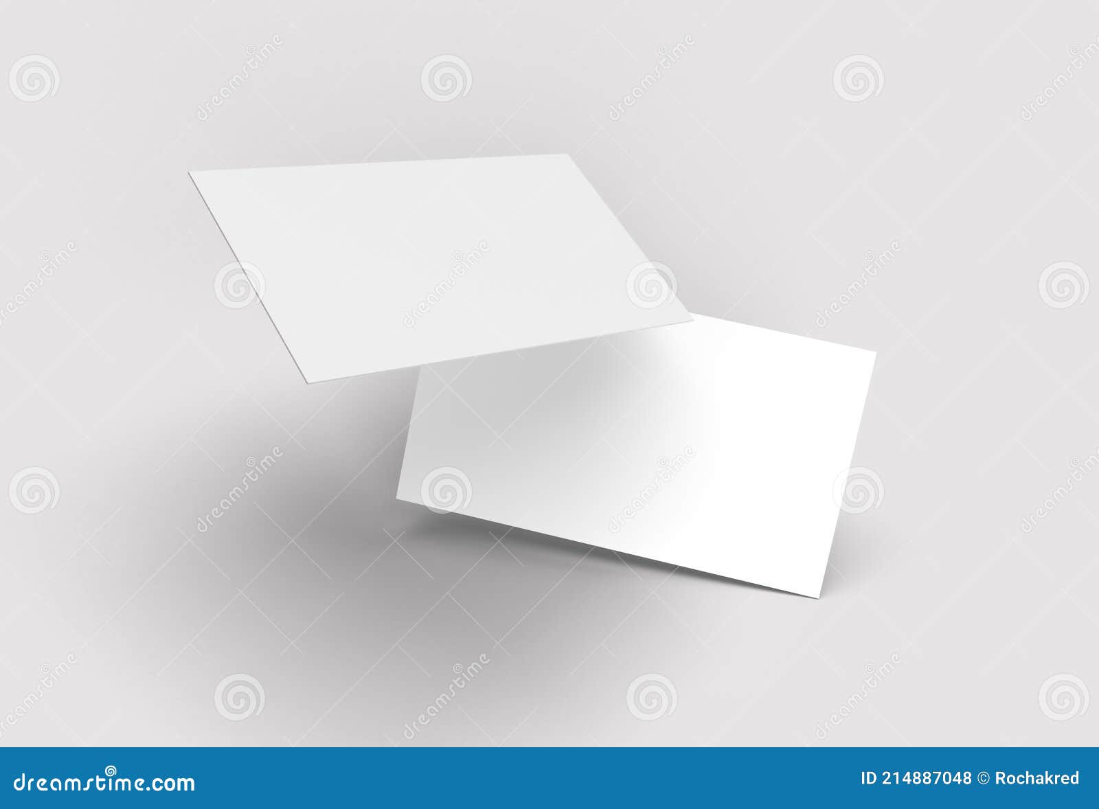 3d Rendered Stack Business Cards Mockup Design Stock Illustration ...
