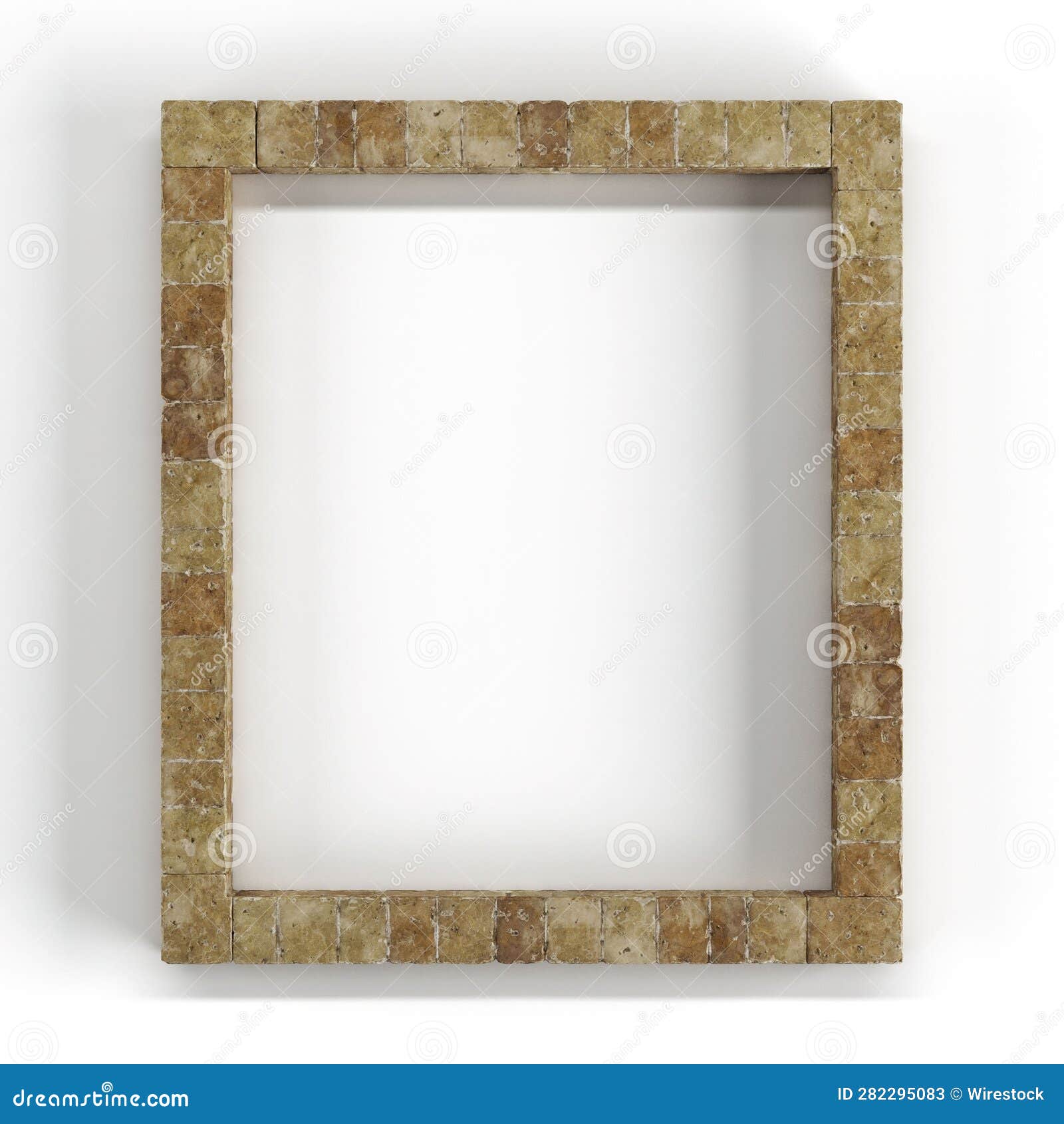 3D Rendered Stone Frame with Copy Space Stock Illustration ...