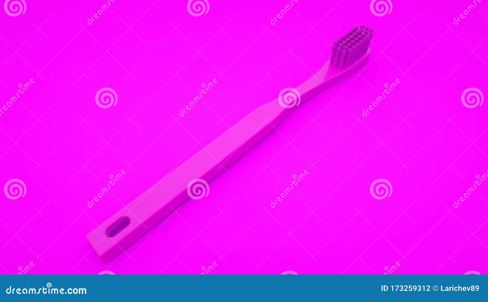 3d Rendered Toothbrush Isolated on a Pink Background Stock Illustration ...