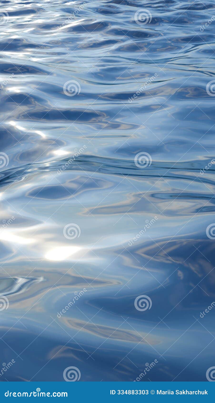 3D Renderer of Ocean Waves. Rays of Light on the Water Stock ...