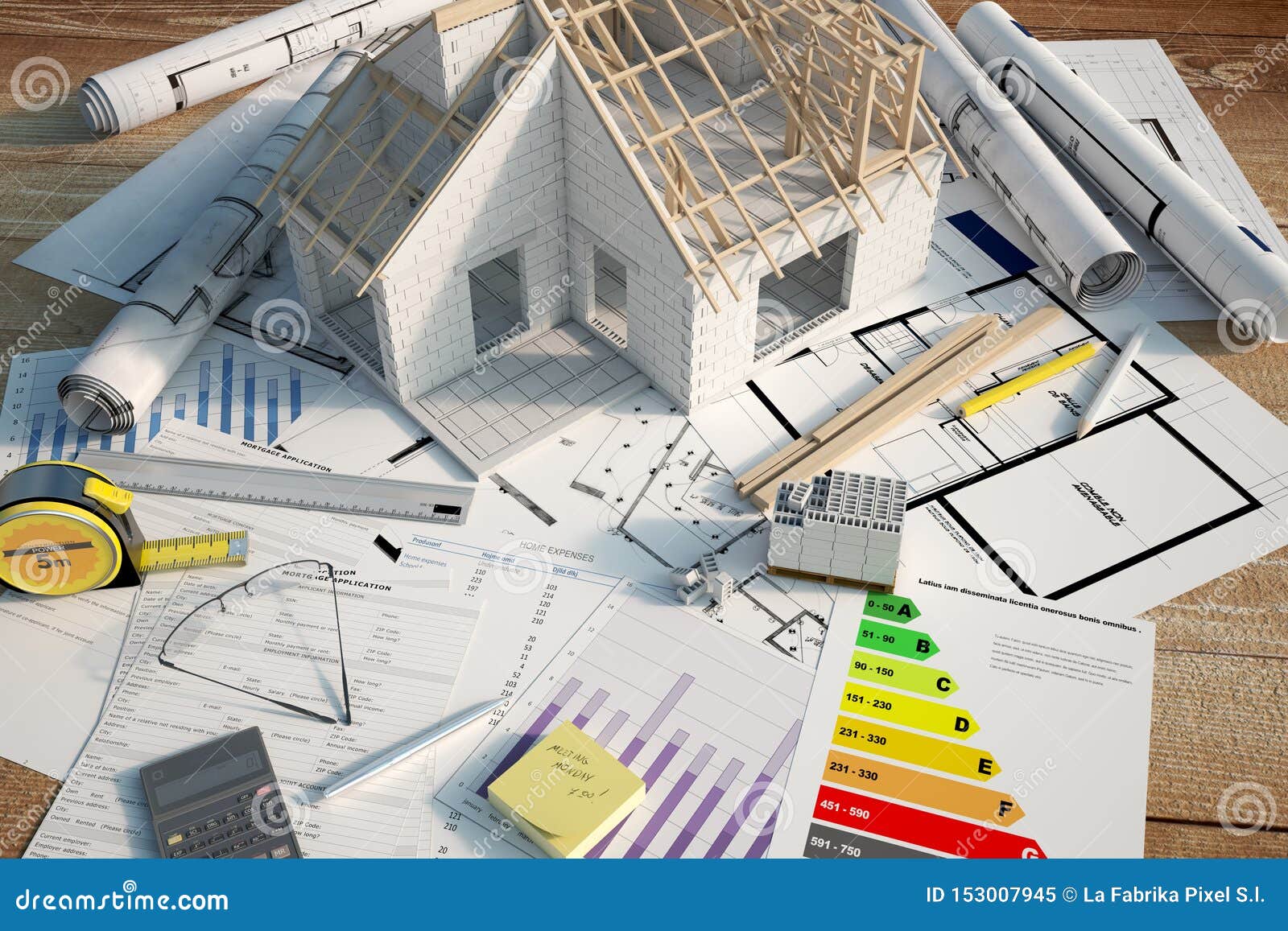 Complete Construction Project Stock Illustration - Illustration of ...