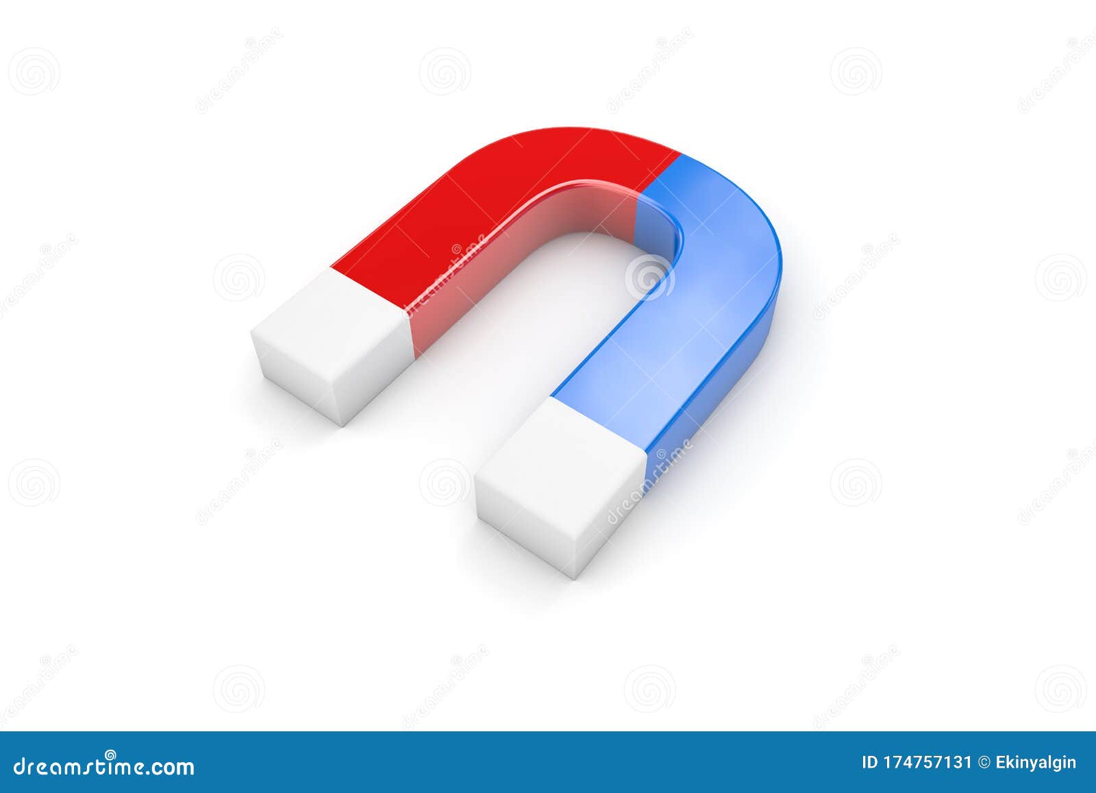 3D Renderinf of Magnet stock illustration. Illustration of metal ...