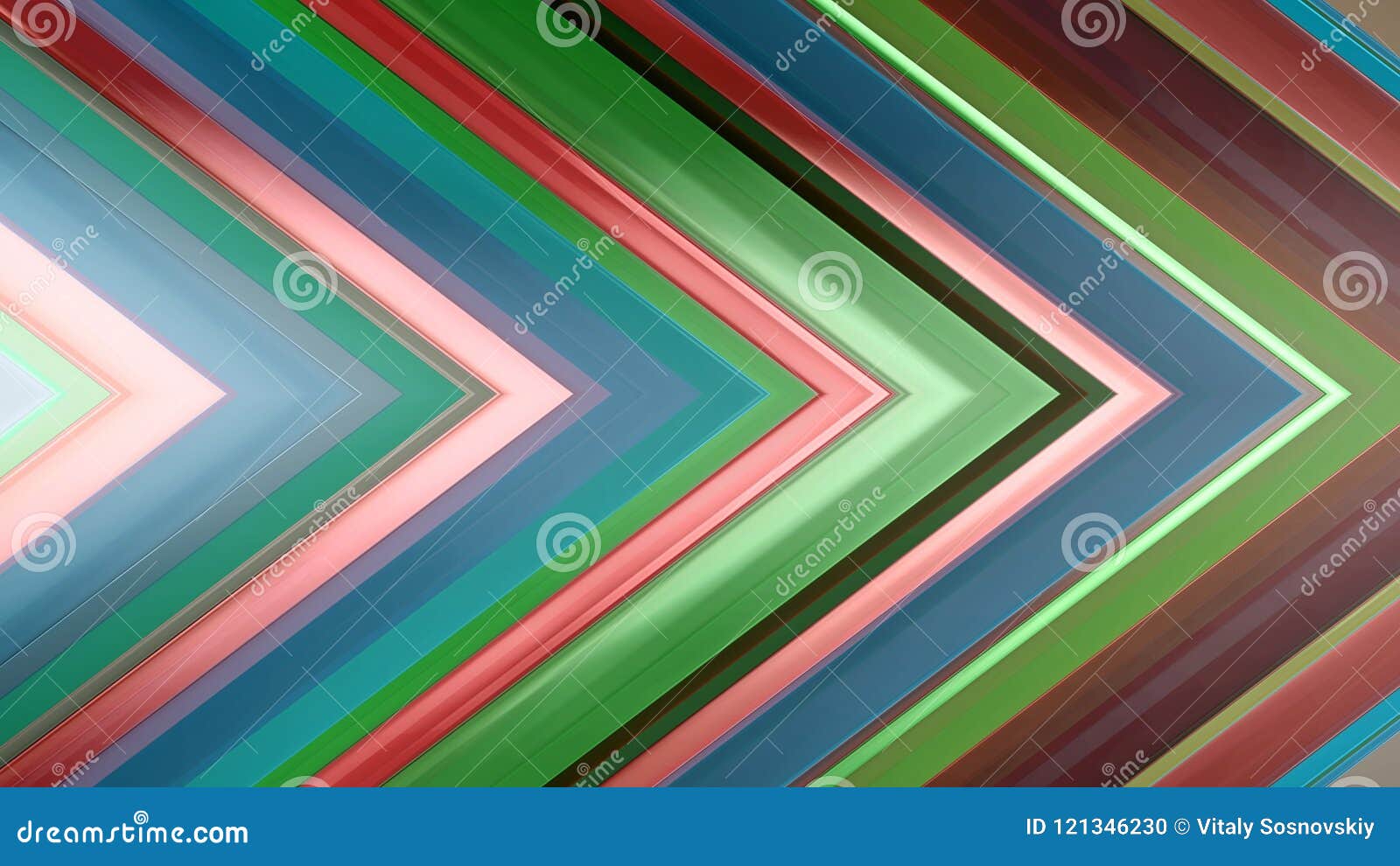 3d Rendering Of An Abstract Angular Composition Consisting Of Panels And Lines Stock