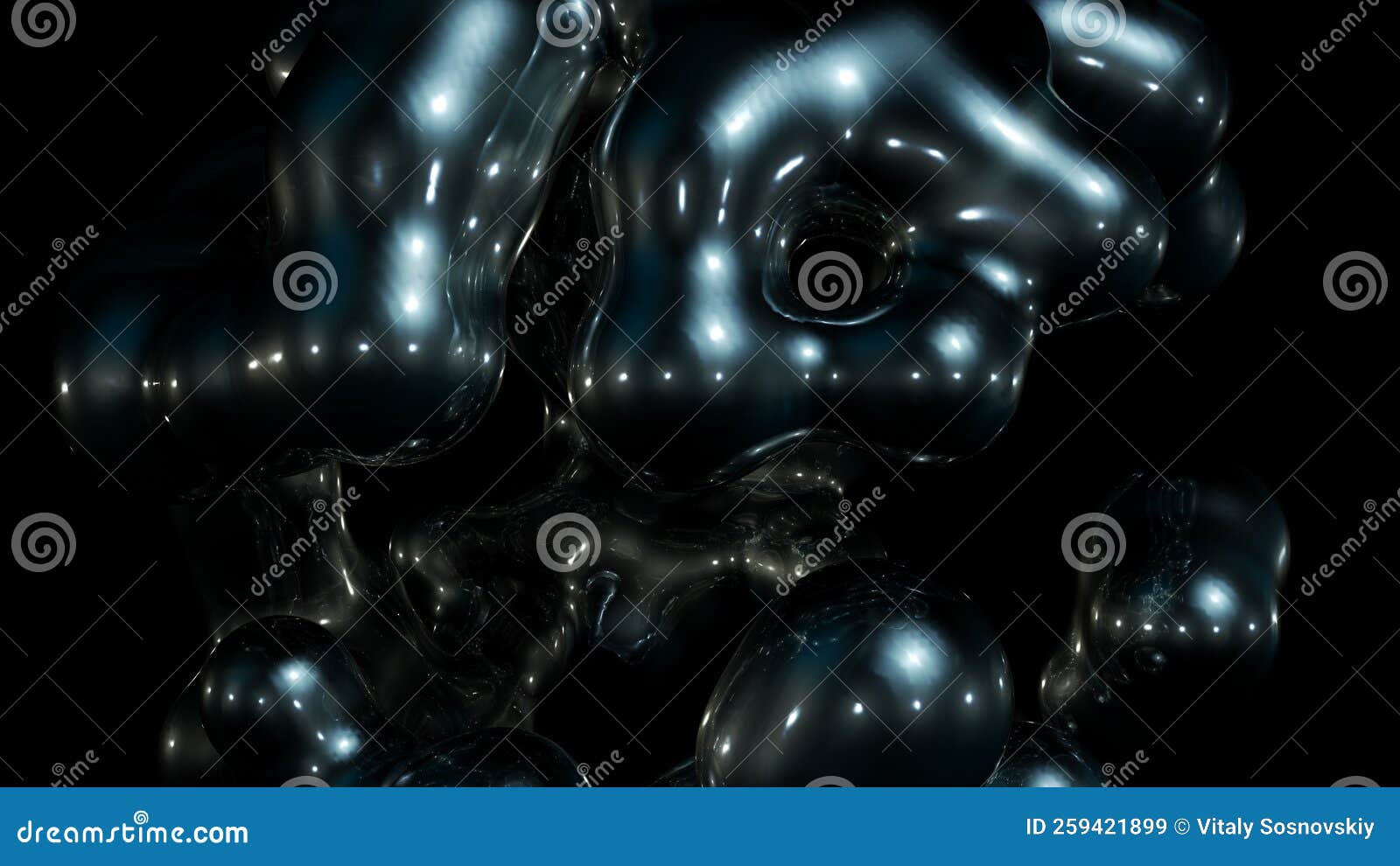 3D Rendering Abstract Artistic Surreal Object Based on Metabolic ...