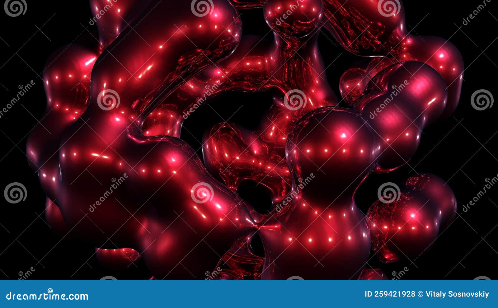 3D Rendering Abstract Artistic Surreal Object Based on Metabolic ...