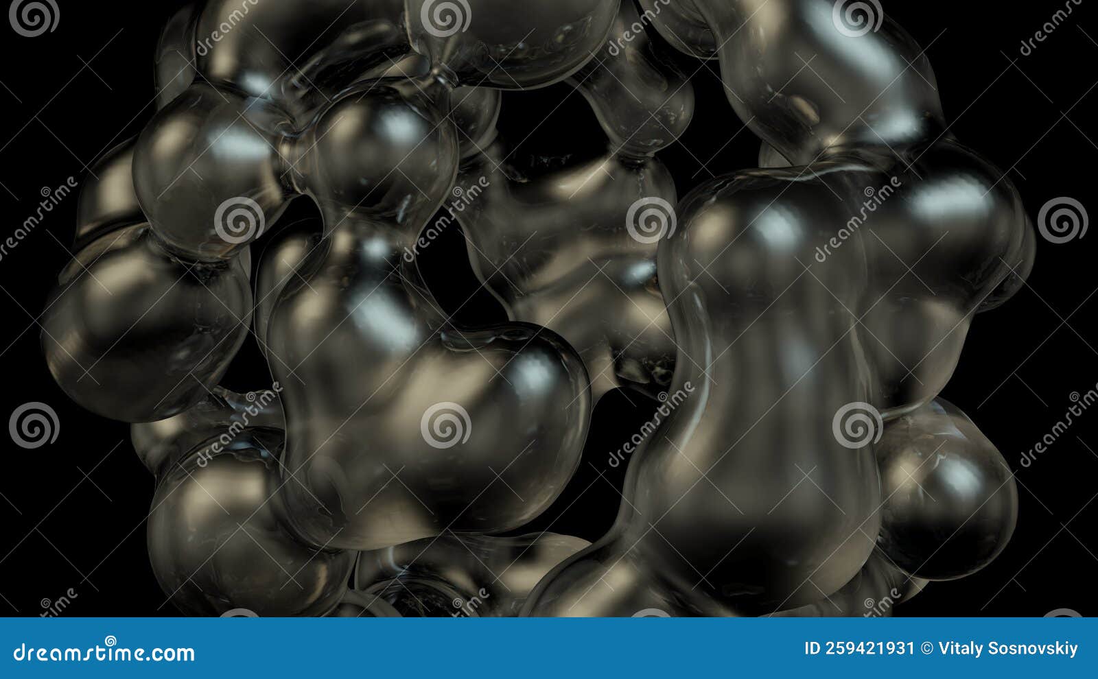 3D Rendering Abstract Artistic Surreal Object Based on Metabolic ...