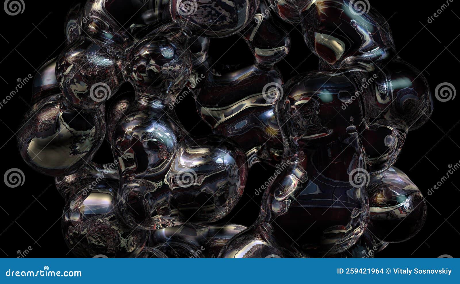 3D Rendering Abstract Artistic Surreal Object Based on Metabolic ...