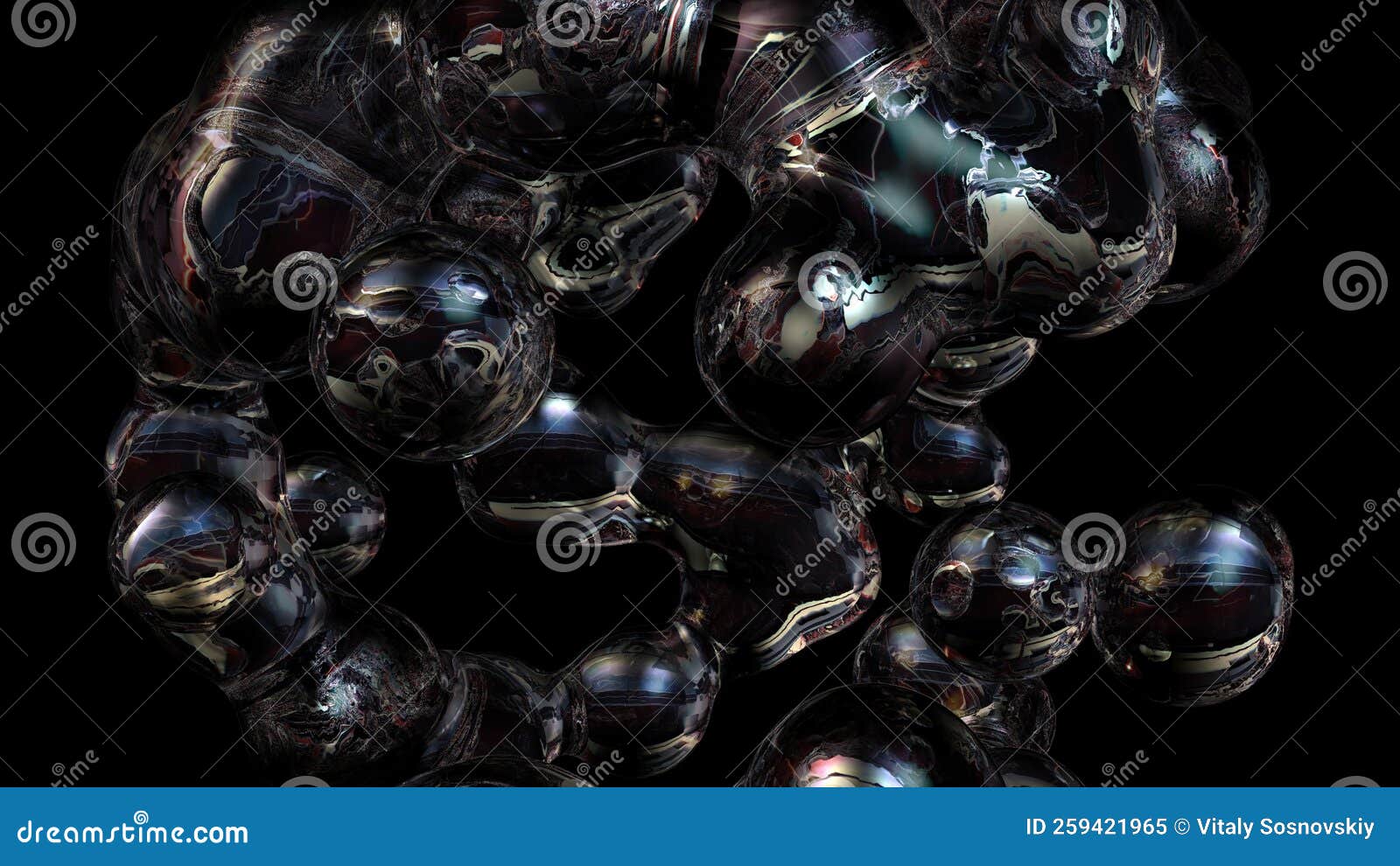 3D Rendering Abstract Artistic Surreal Object Based on Metabolic ...