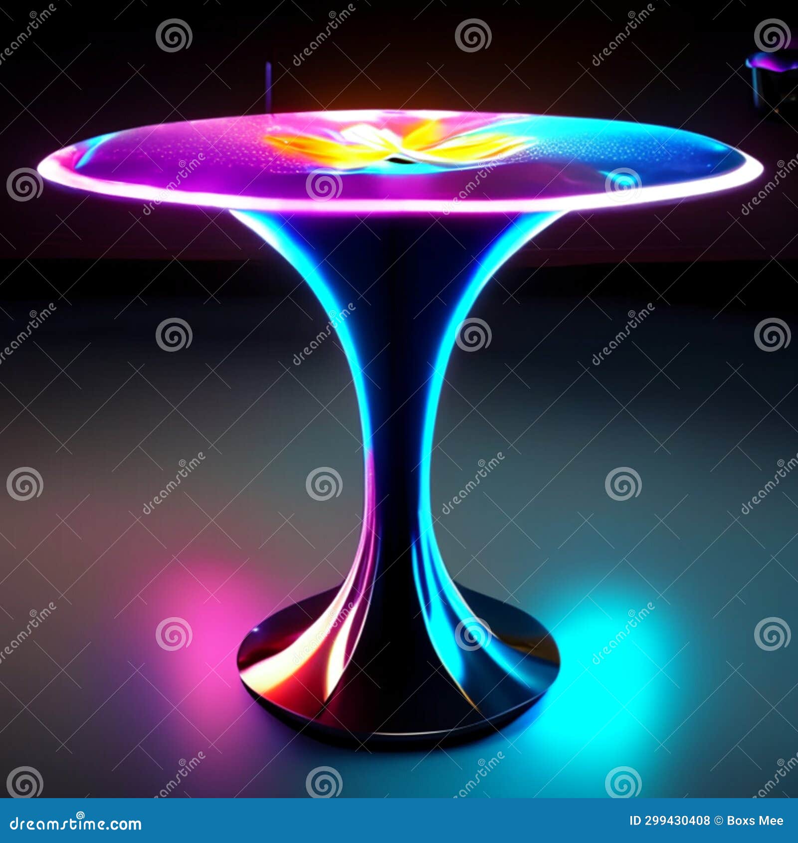 3d Rendering of Abstract Background with Colorful Lights. Computer ...