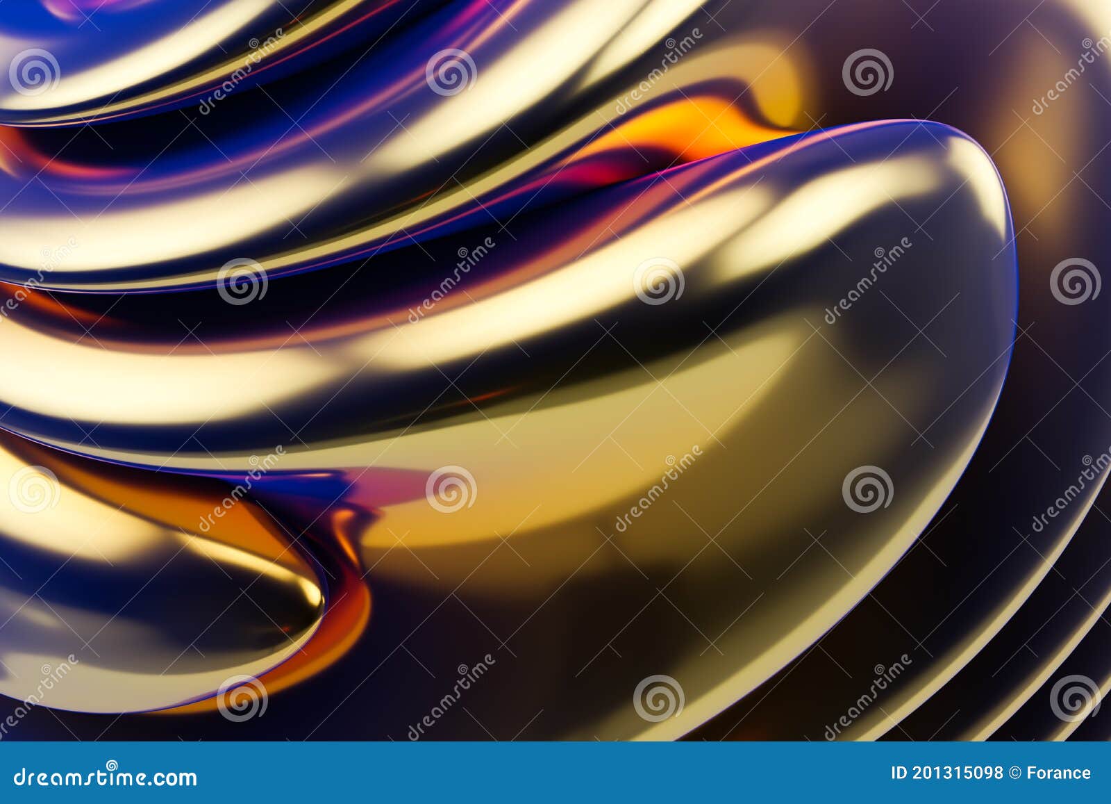 3D Rendering of Abstract Background, Fluidic Design Stock Illustration ...