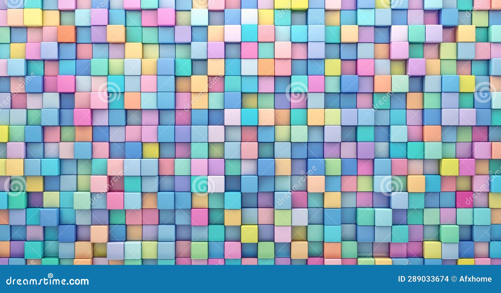 3D Rendering Abstract Background of Multi-colored Cubes Wallpaper Stock ...
