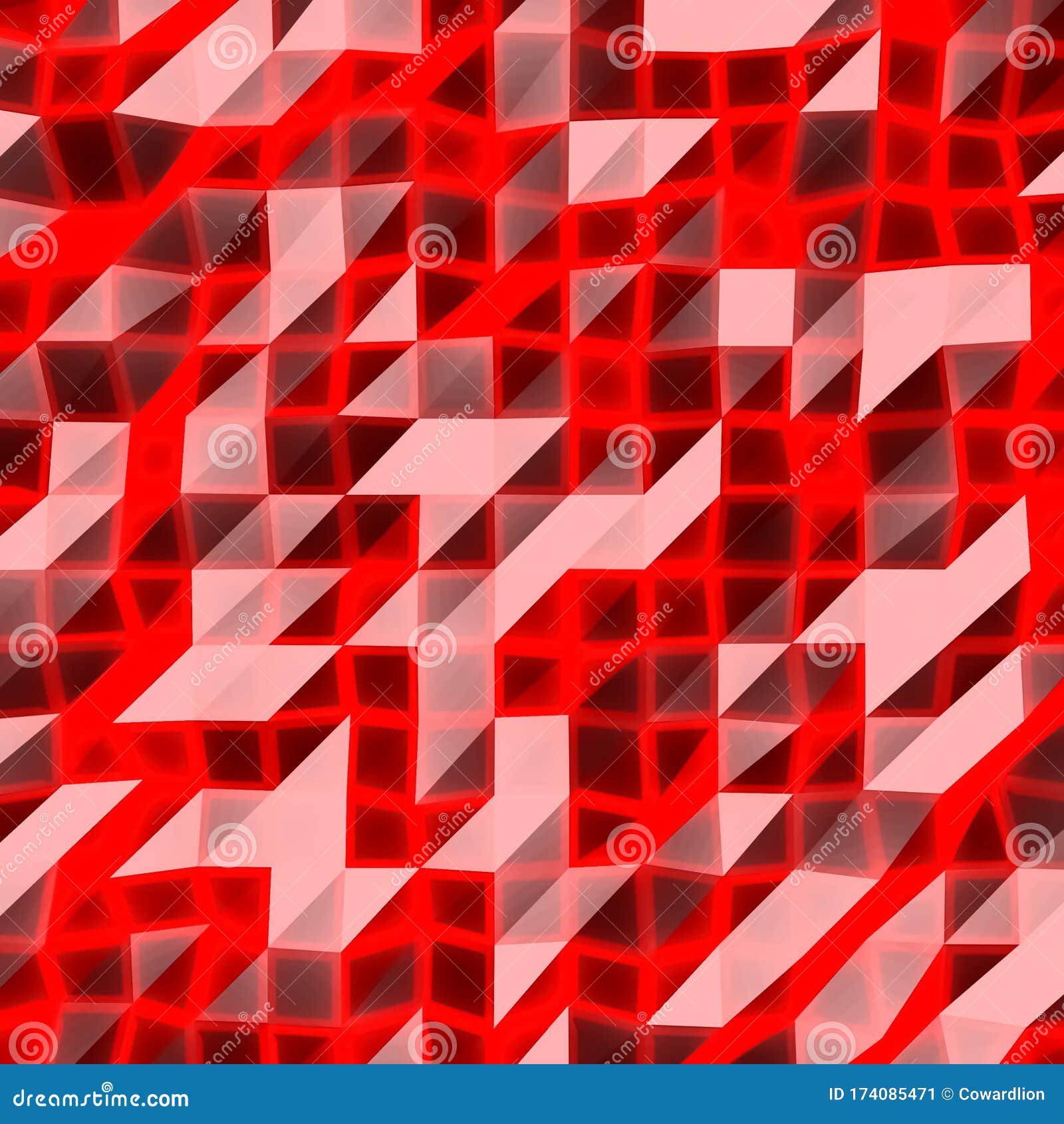3D Rendering Abstract Background in Red Stock Illustration ...