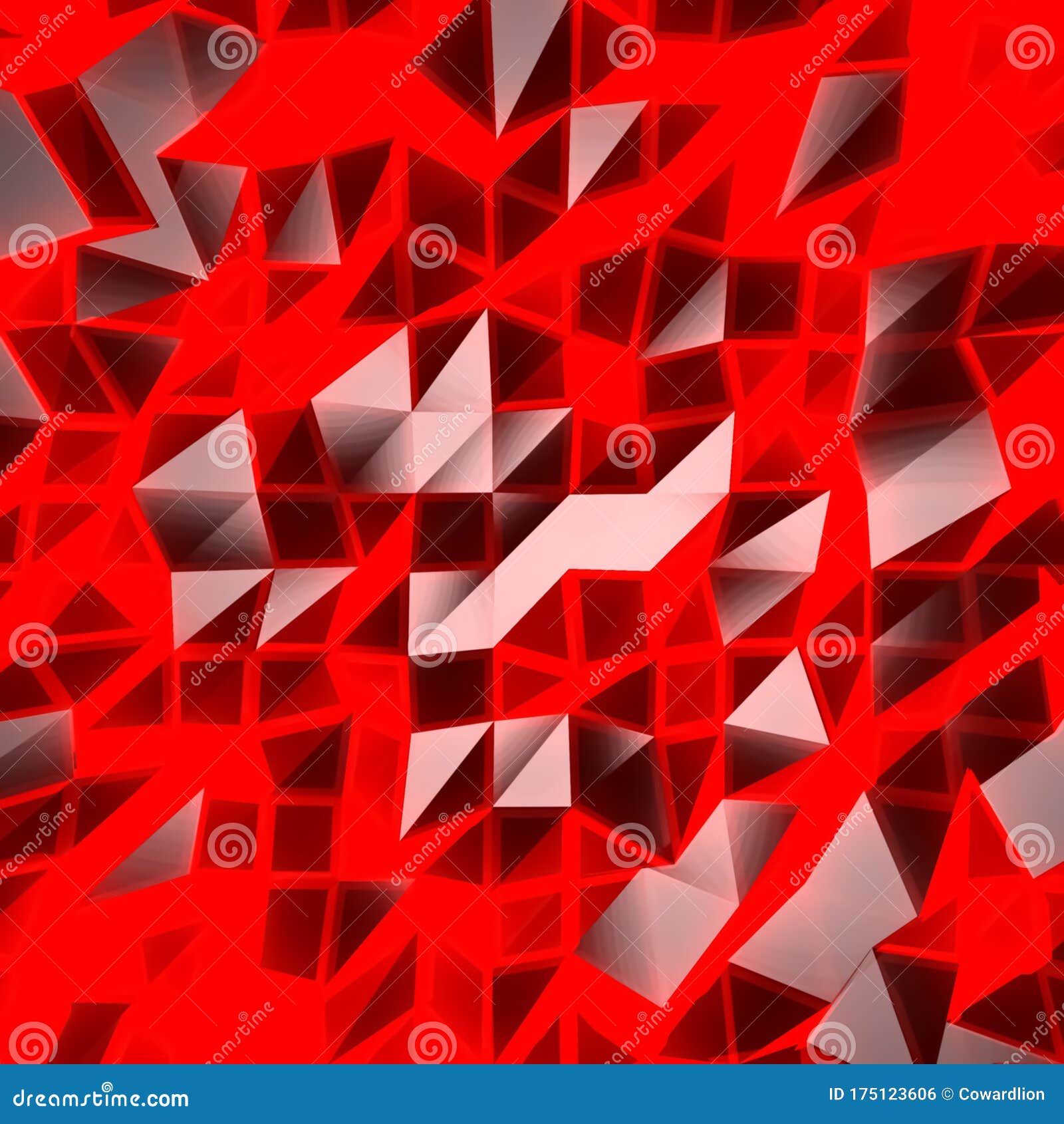 3D Rendering Abstract Background in Red Stock Illustration ...