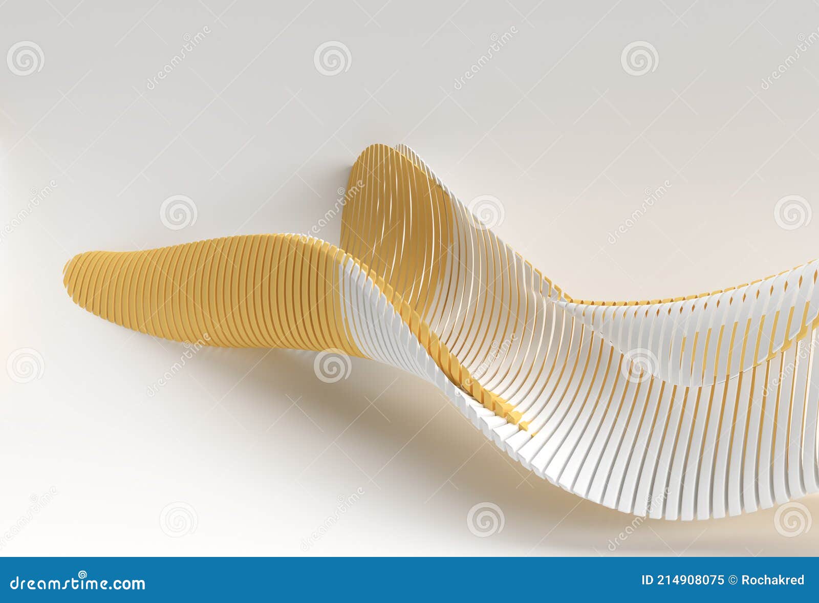 3D Rendering Abstract Background with Wave Line. Creative Architectural ...