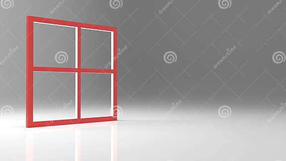 3d Rendering Abstract Blank Window Frame with Nice Background Co Stock ...