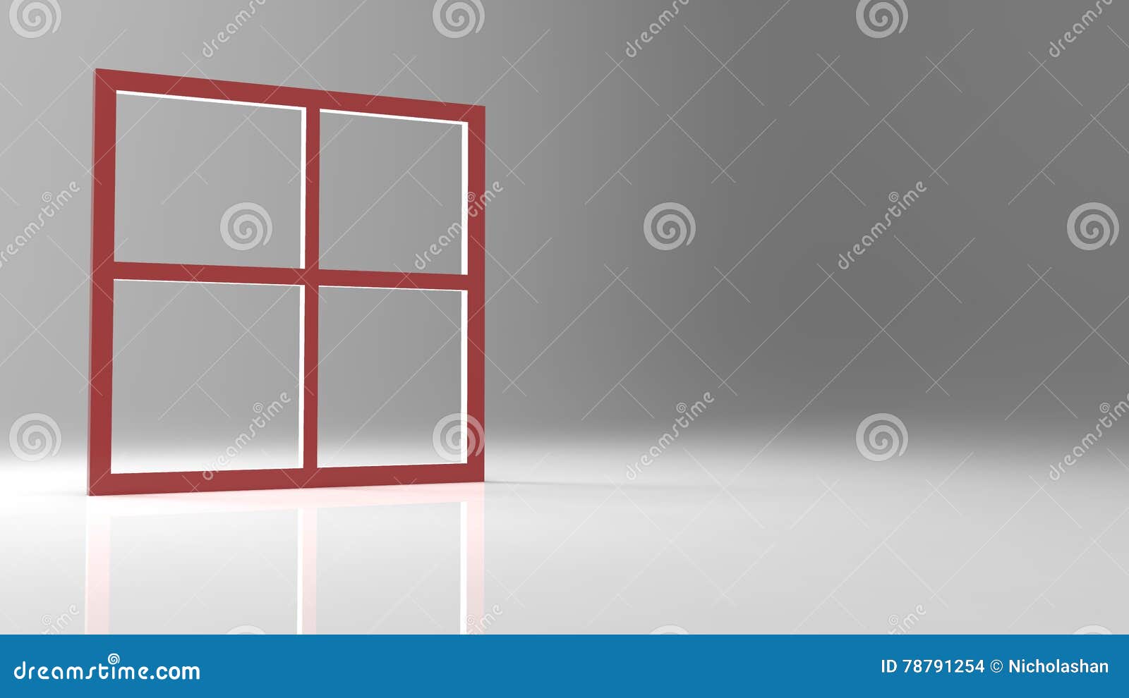 3d Rendering Abstract Blank Window Frame with Nice Background Co Stock ...