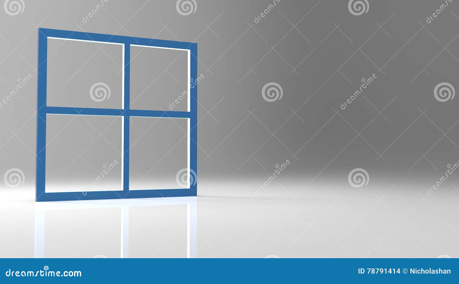 3d Rendering Abstract Blank Window Frame with Nice Background Co Stock ...