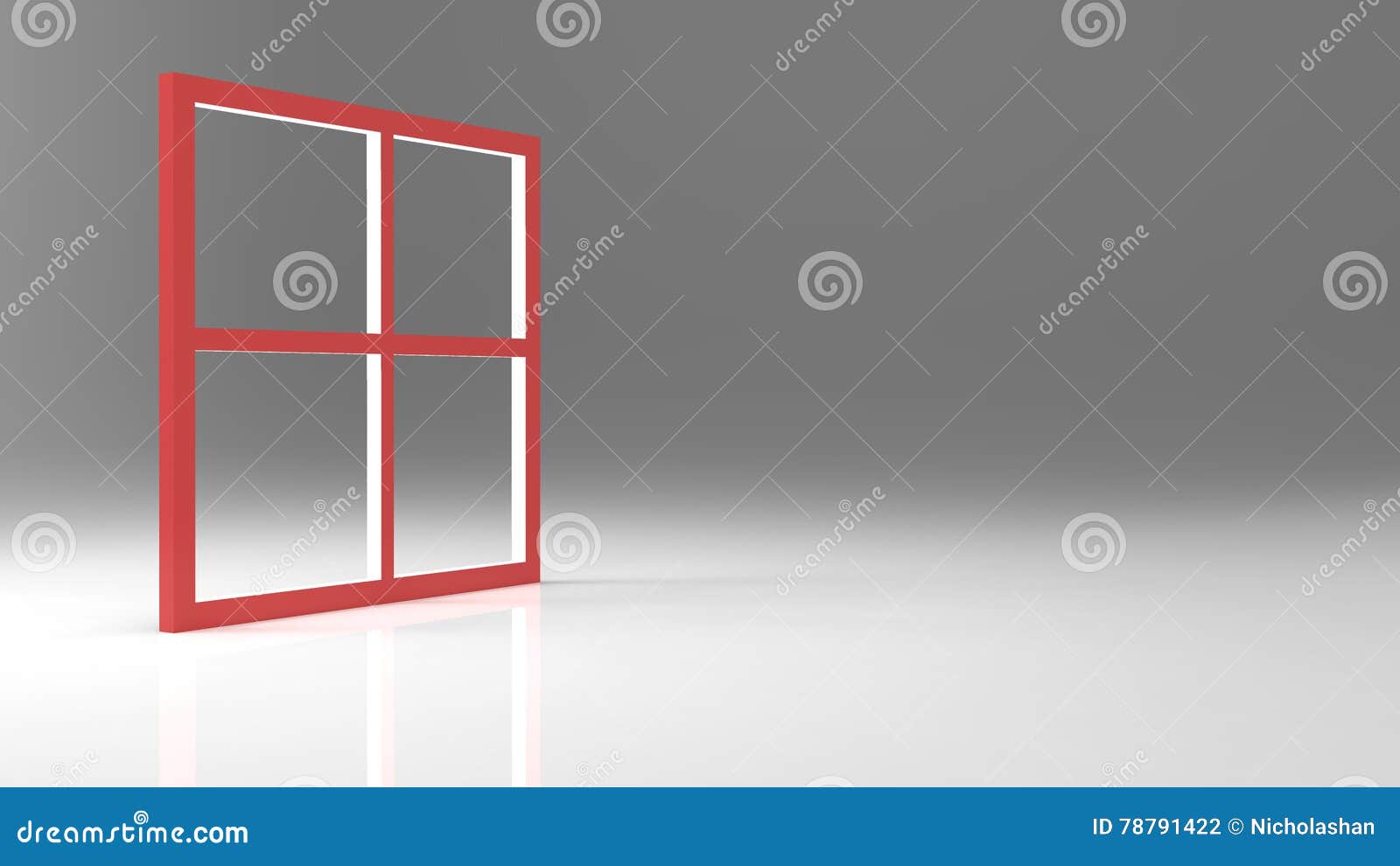 3d Rendering Abstract Blank Window Frame with Nice Background Co Stock ...