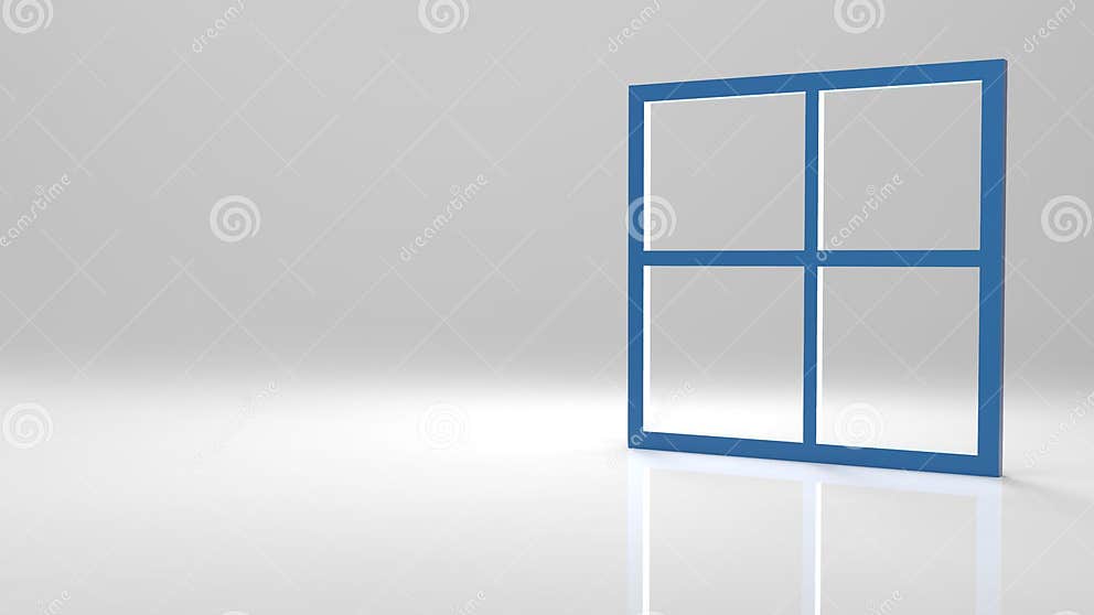 3d Rendering Abstract Blank Window Frame with Nice Background Co Stock ...