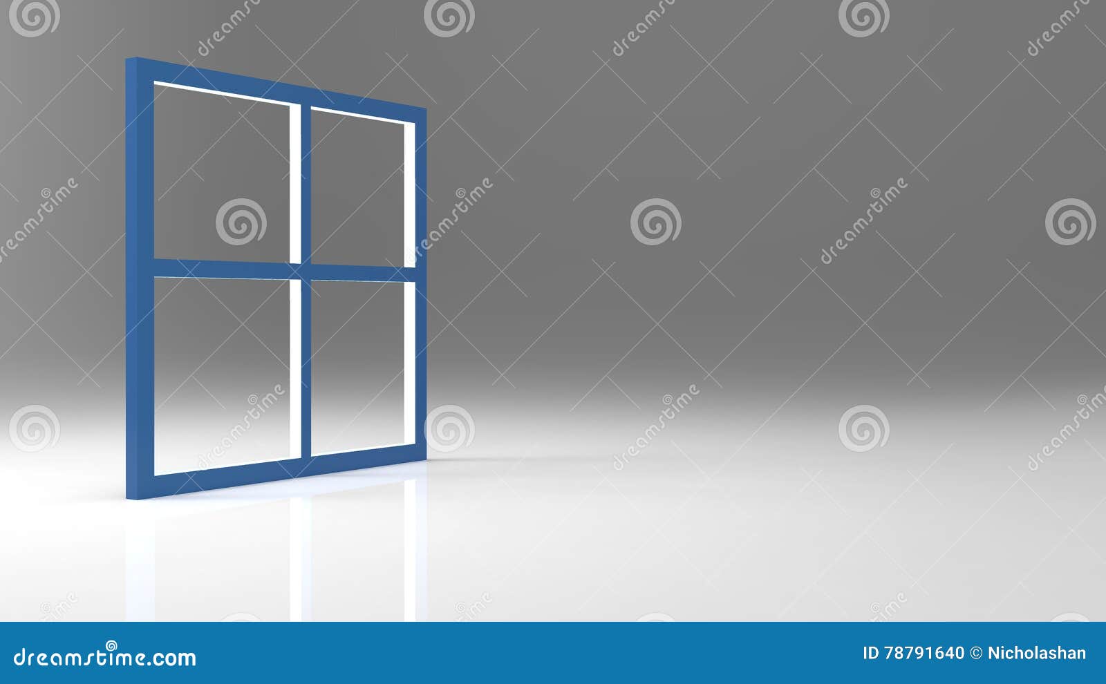 3d Rendering Abstract Blank Window Frame with Nice Background Co Stock ...