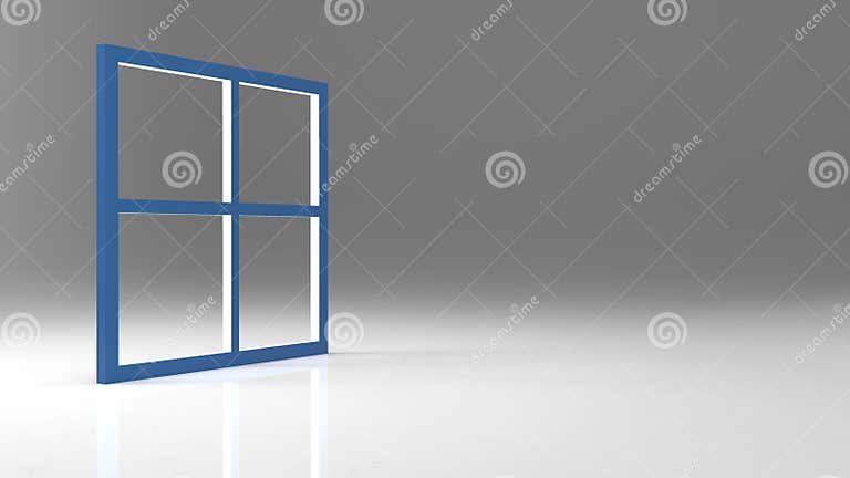 3d Rendering Abstract Blank Window Frame with Nice Background Co Stock ...