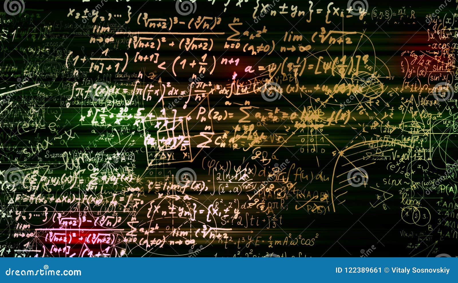 3D Rendering of Abstract Blocks of Mathematical Formulas Located in the ...