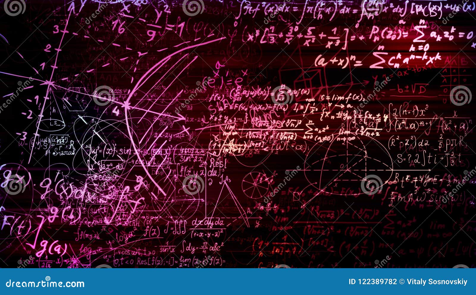 3D Rendering of Abstract Blocks of Mathematical Formulas Located in the ...