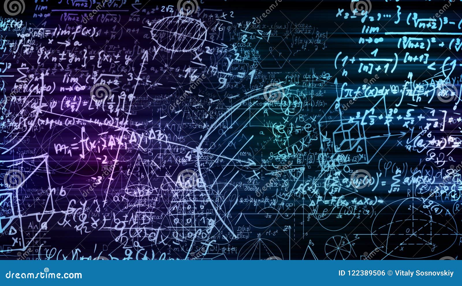 3D Rendering of Abstract Blocks of Mathematical Formulas Located in the ...