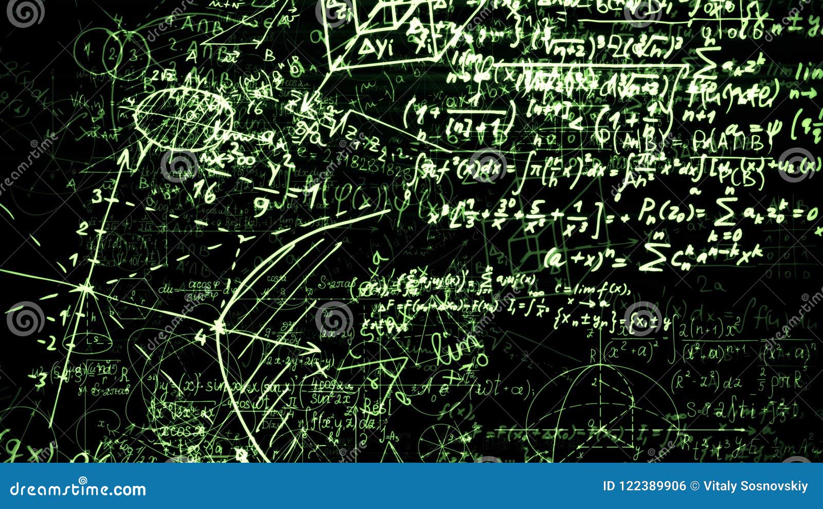 3D Rendering of Abstract Blocks of Mathematical Formulas Located in the ...