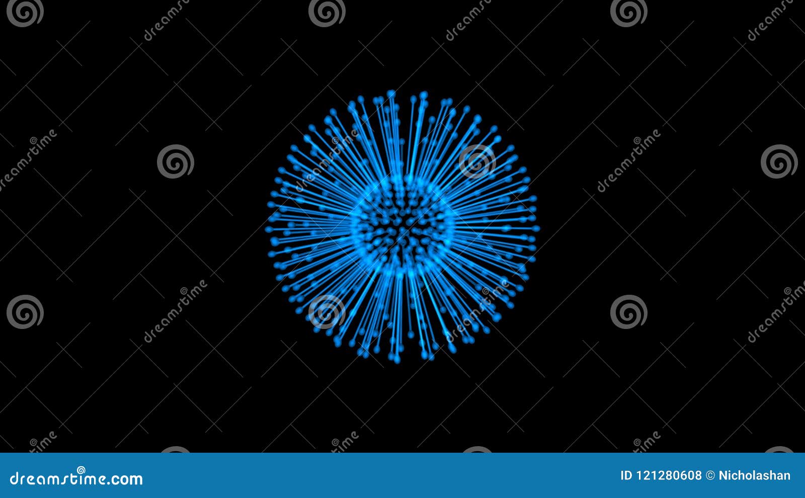 3d Rendering of Abstract Blue Background Stock Illustration ...