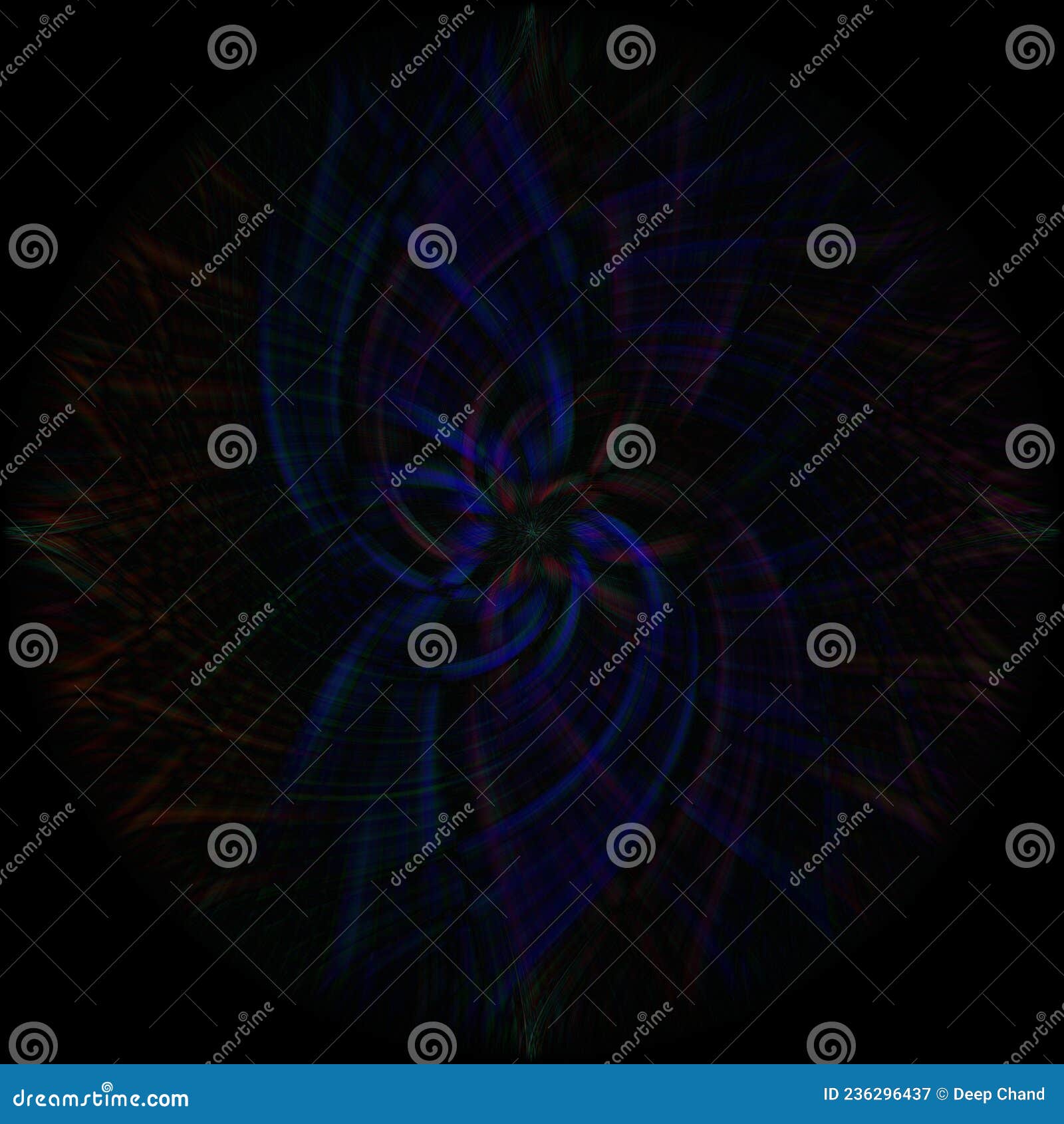 3D Rendering of an Abstract Bright Blue Spiral Background Stock ...